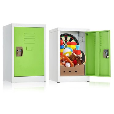 Costway 48'' Child Safe Metal Locker: Single Tier for Bedroom, Daycare ...