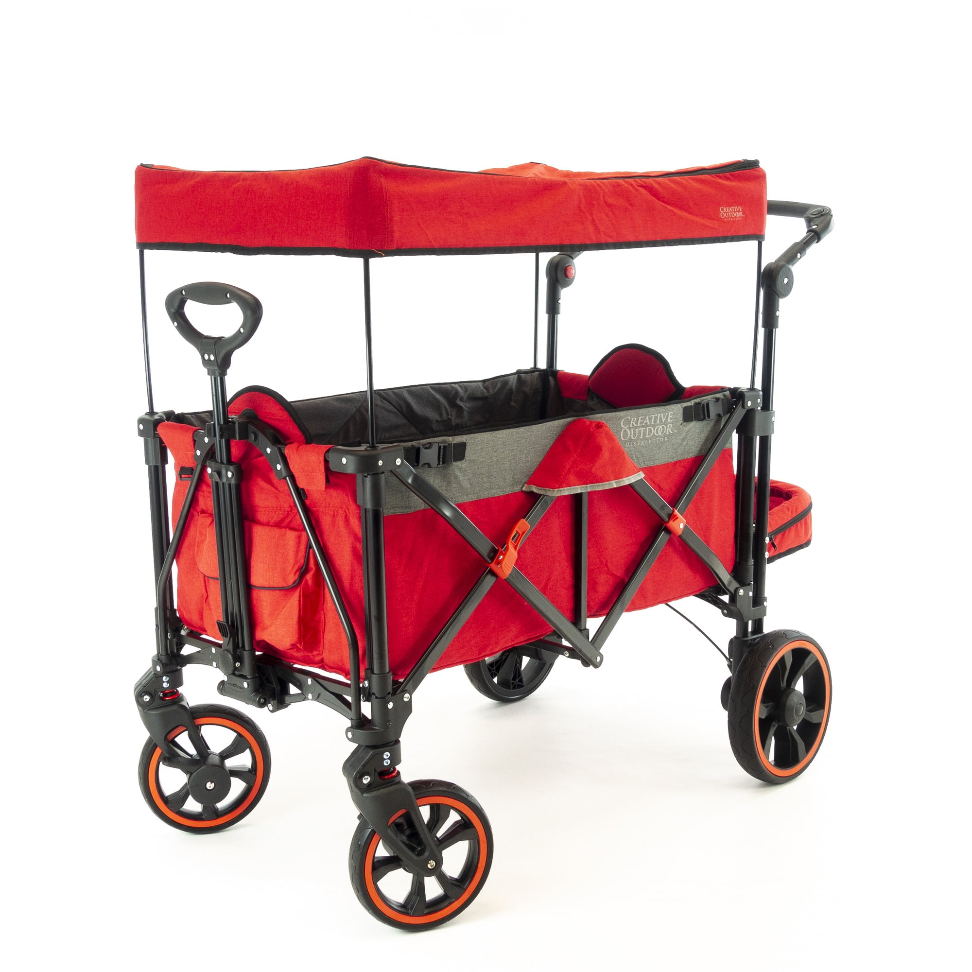 Push Pull Platinum Series Folding Stroller Wagon with Canopy | Beach ...