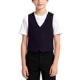 Ceisia Kids V Neck Button Front Formal Suit Vest Solid Color School ...