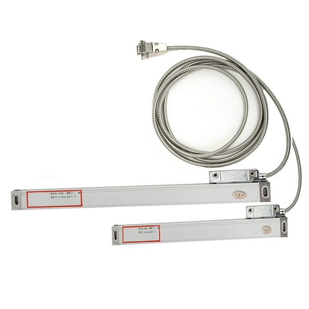 Escala lineal, 2 piezas 100 mm 350 mm de carrera Escala de codificador lineal DRO Escala lineal ...