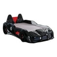 Furniture of America Dash Kids Plastic Twin Race Car Bed with LED and ...