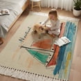 Bedroom Rug Carpet 3'x 5', Nautical Boat, Washable Floor Carpet with ...