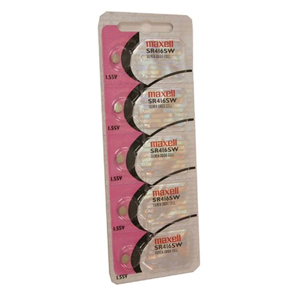 Maxell 337 (SR 416SW) Silver Oxide Battery (5 Batteries) - Walmart.com