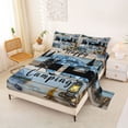 Catabedysis Adventure Camping Bed Sheets,Camper Tent Print Full Size ...