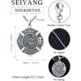 St Florian Firefighter Necklace for Men 925 Sterling Silver Saint ...