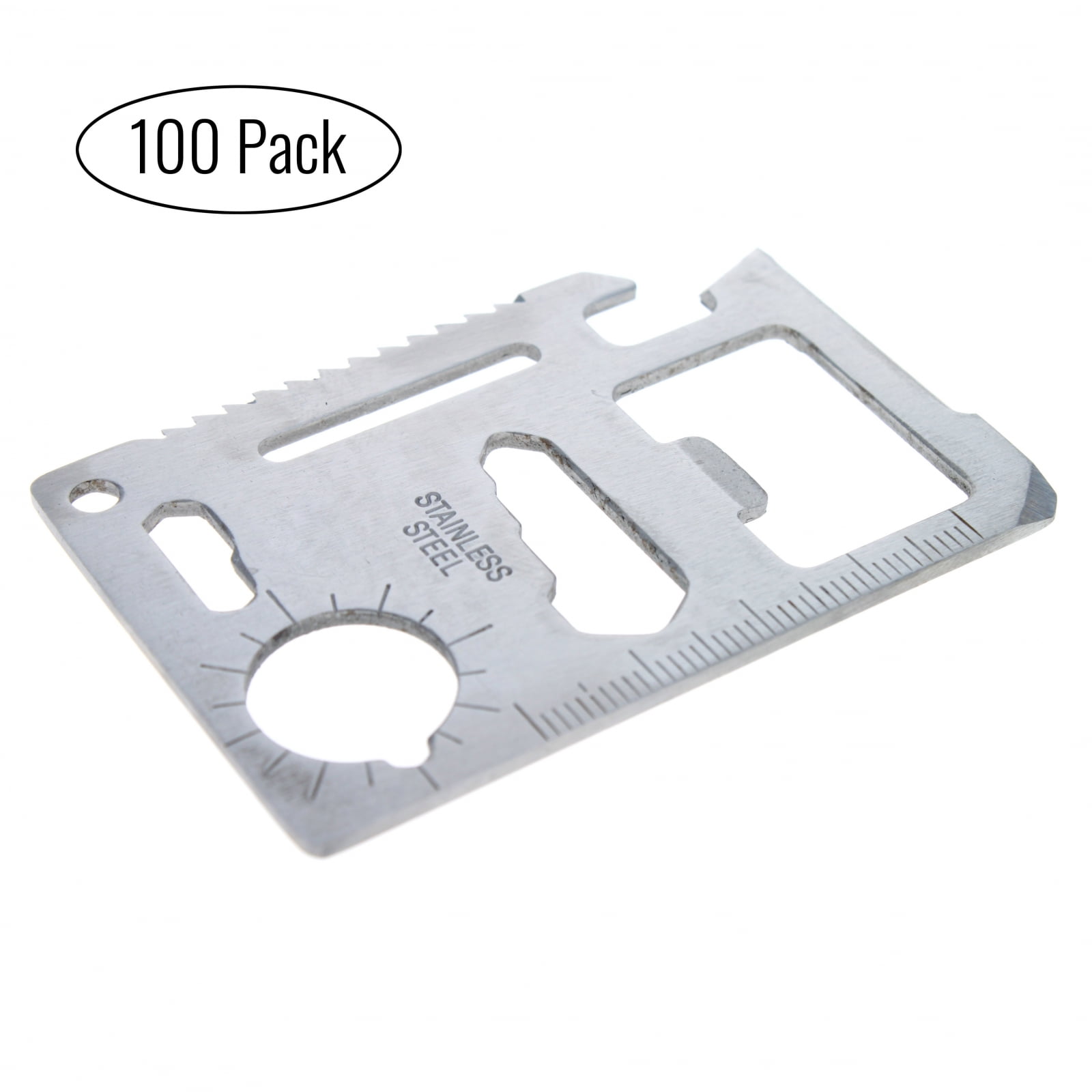 (100 Pack) Outdoor 11 in 1 Multi Function Credit Card Sized Tool ...