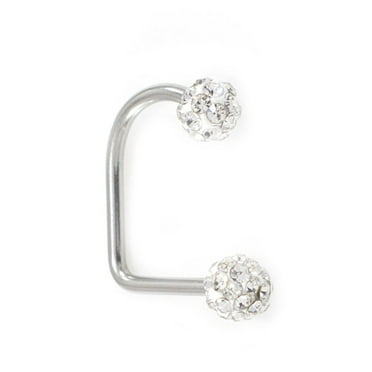 Lippy Loop Surgical Steel Lip Ring with Glow in Dark Ball 16G - Walmart.com