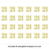 Big Dot of Happiness Gold Glitter 21 - No-Mess Real Gold Glitter Cut ...
