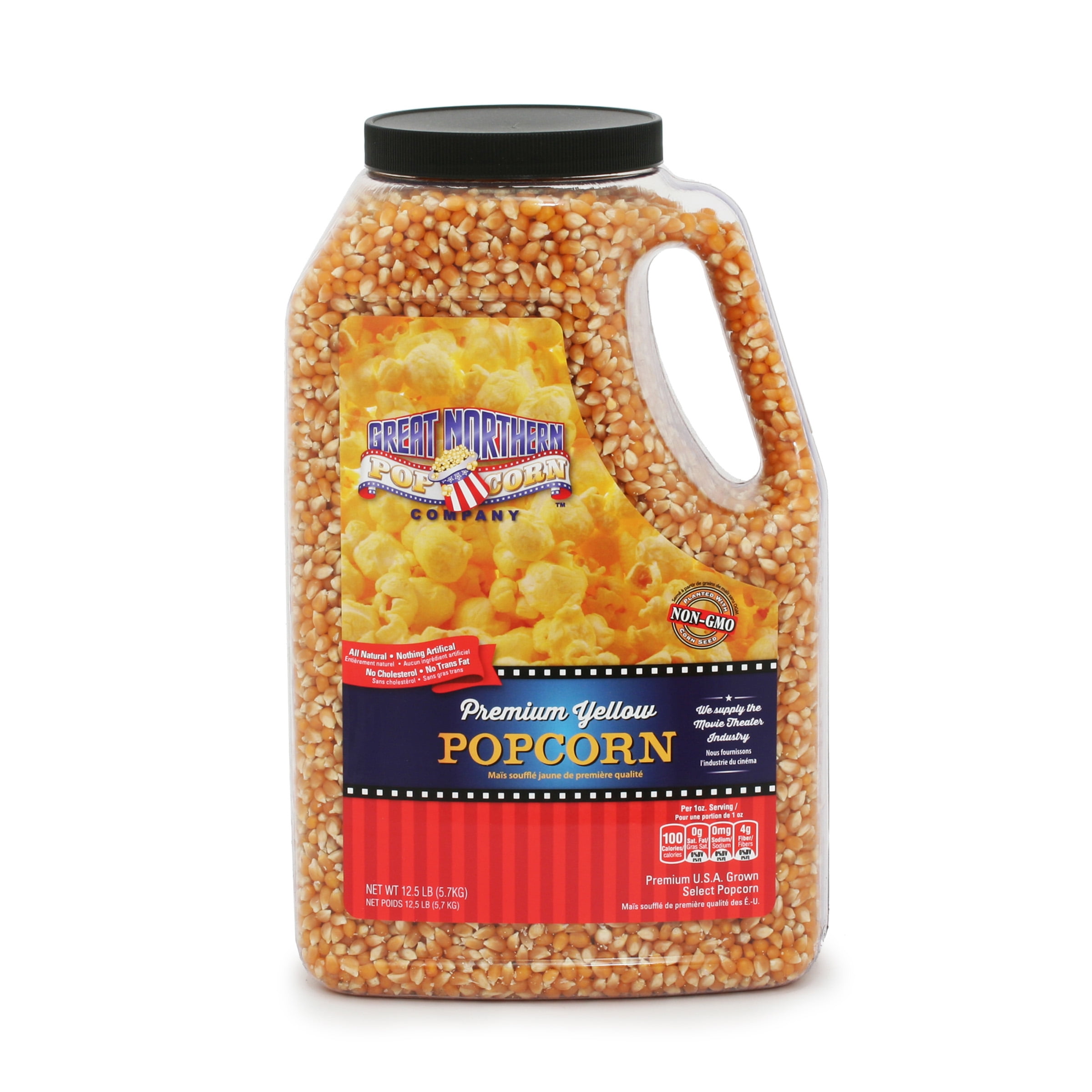 Great Northern Popcorn Premium Yellow Gourmet Popcorn, 12 Pound Jug ...