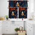 3 Piece Kitchen Curtains and Valances Set Halloween Ghost Cafe Curtains ...