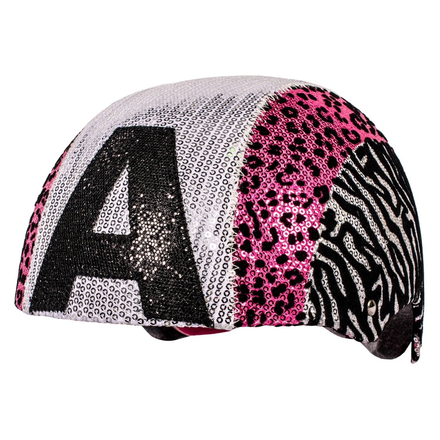Raskullz Glam Gear Kids Bike Helmet Sequins Zebra Pink Leopard Print ...