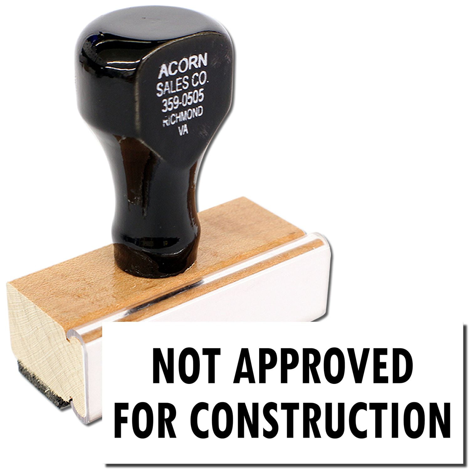 Not Approved For Construction Rubber Stamp, Wooden Handle Rubber Stamp ...