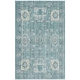 SAFAVIEH Valencia Gemina Floral Bordered Polyester Runner Rug, Alpine ...