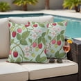 2 Pack Outdoor Waterproof Throw Pillow Covers,Farmhouse Berry Red Pink ...