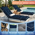 Chaise Lounge Cushion Outdoor, Memory Foam Patio Lounge Chair Cushion ...