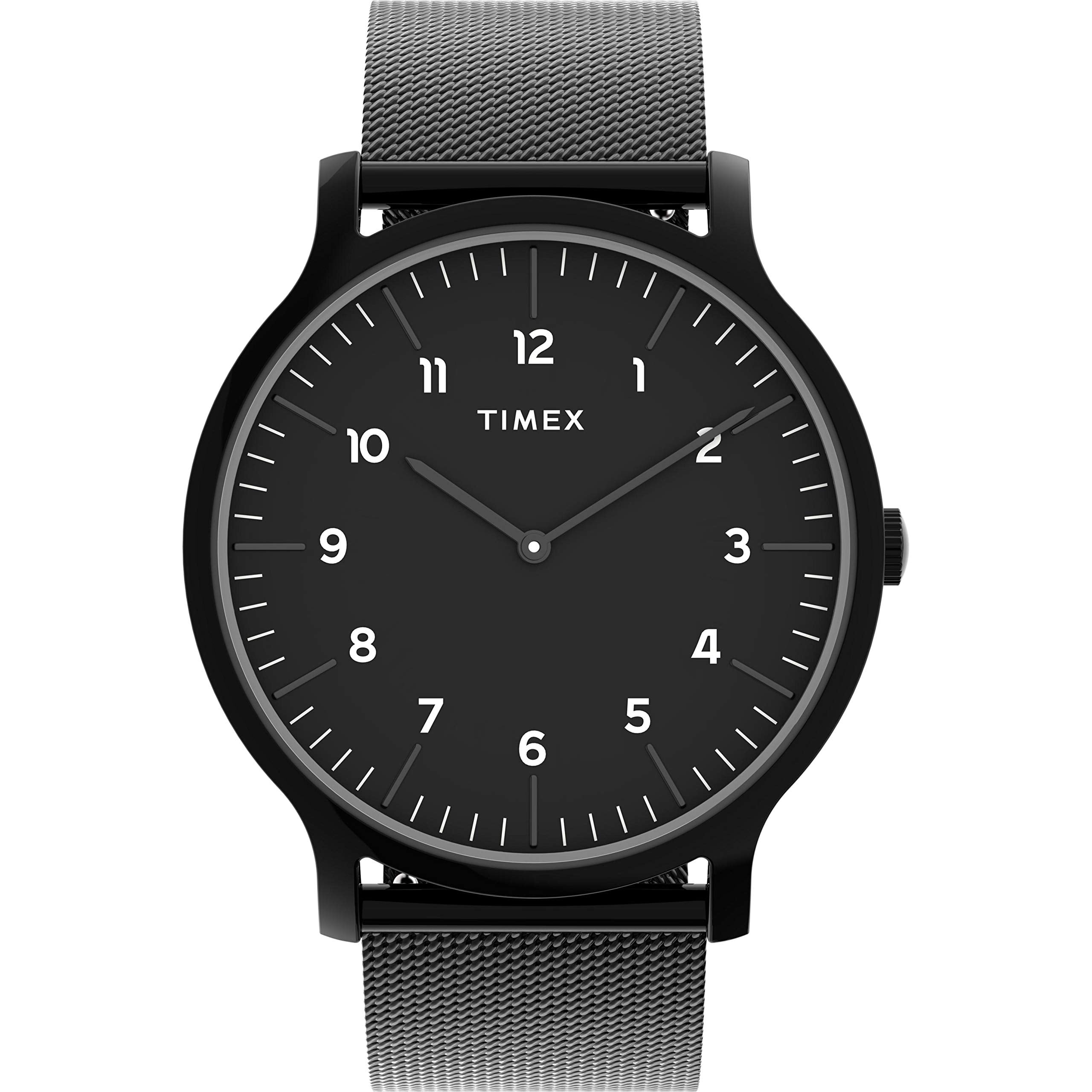 Timex Norway 40mm Black Mesh Black dial - Walmart.com