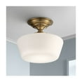 Regency Hill Schoolhouse Rustic Farmhouse Ceiling Light Semi Flush ...