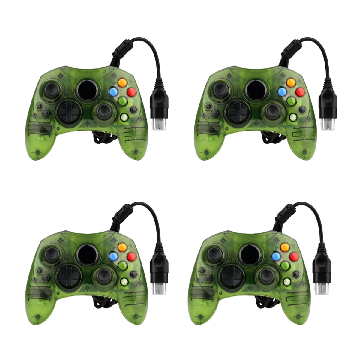 Pack 4 Controles Para Xbox Clasico Negro, Colores Cristal Verde ...