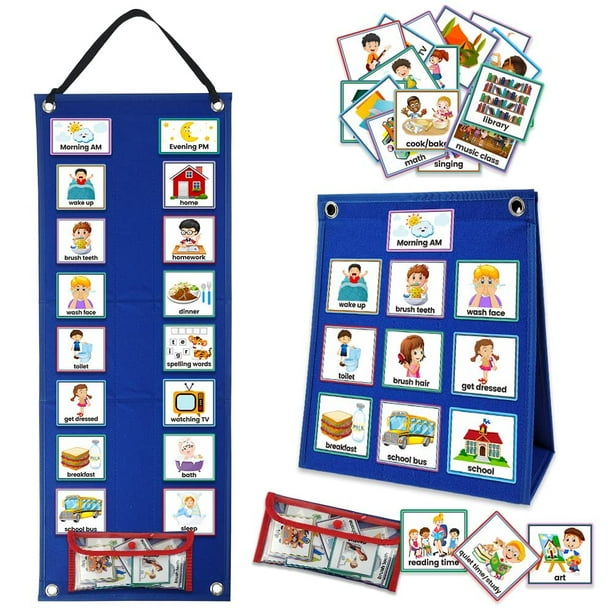 Gráfico de programación visual para niños Tarjetas de rutina diaria ...