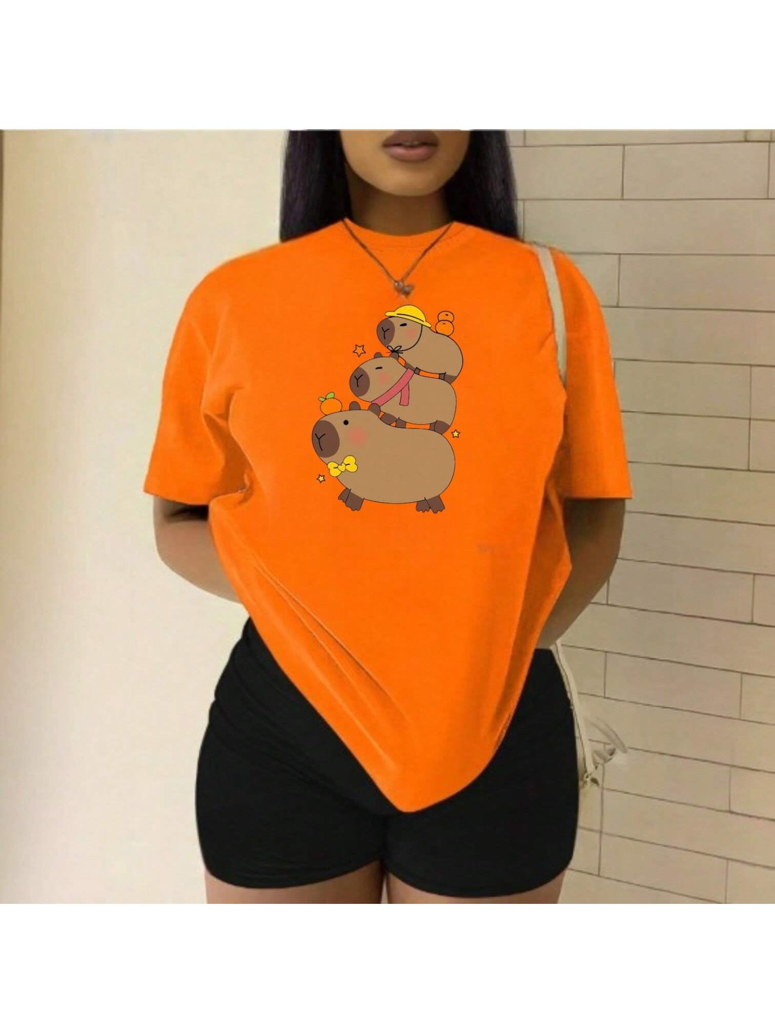 Playera Blusa De Familia Capybara Ropa Para Mujer Capibara Color ...