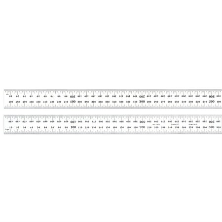 C635-500 500mm Spring-Tempered Steel Rule with Millimeter Graduations ...