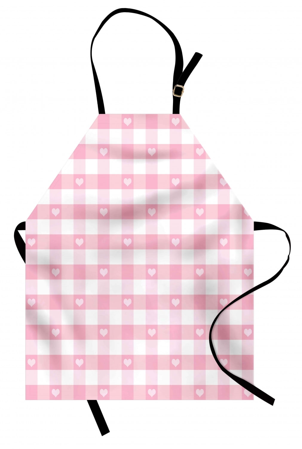 Checkered Apron Lovely Romantic Pattern with Cute Little Hearts ...