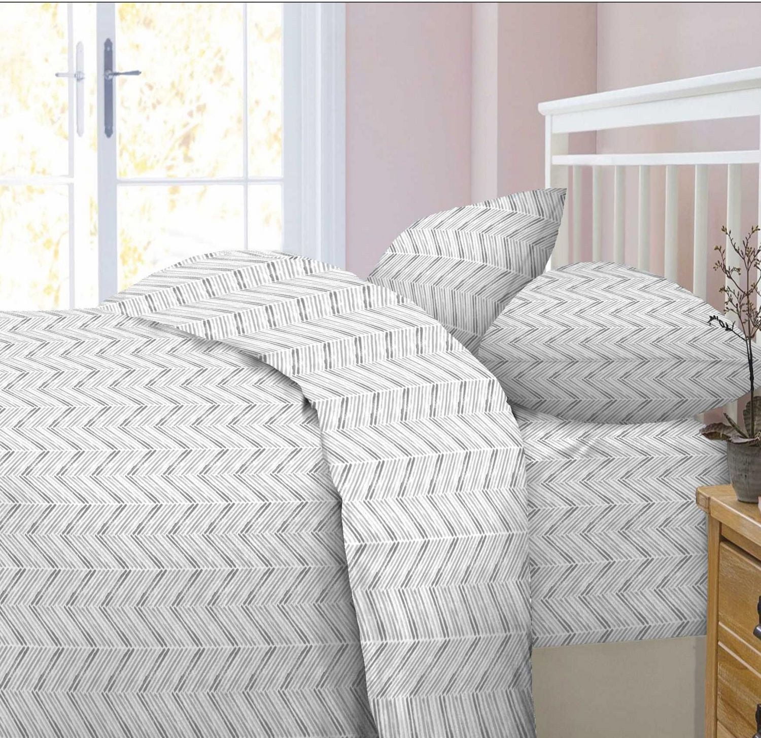 Herring Bone Sheet Set Grey Queen - Walmart.ca