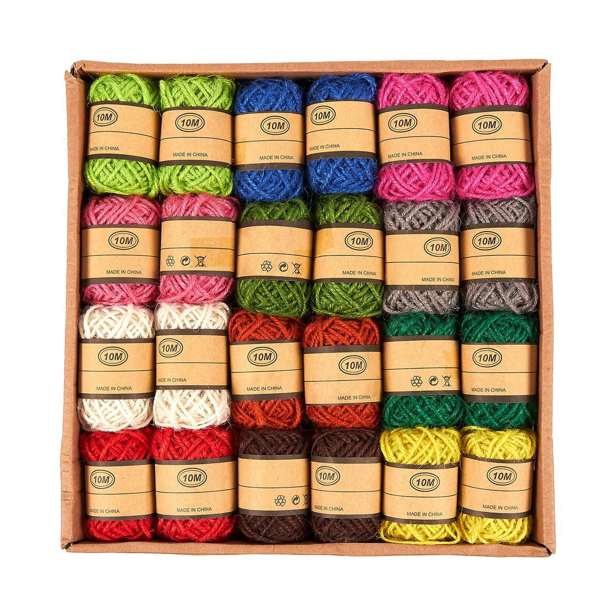 24-Roll Set of Jute Twine - Natural Twine Rope, Jute String, Twine ...