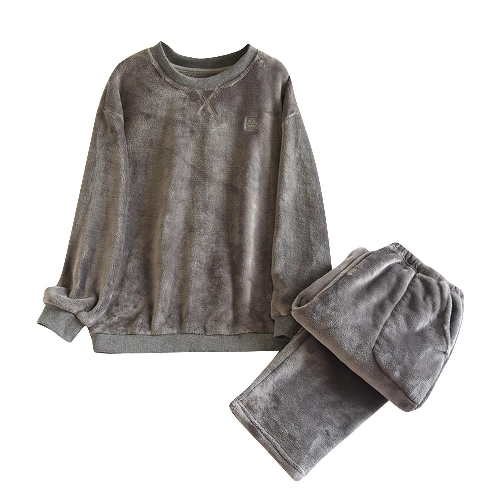 Click here for Pisexur Womens Pajama Sets Solid Color Warm Flanne... prices