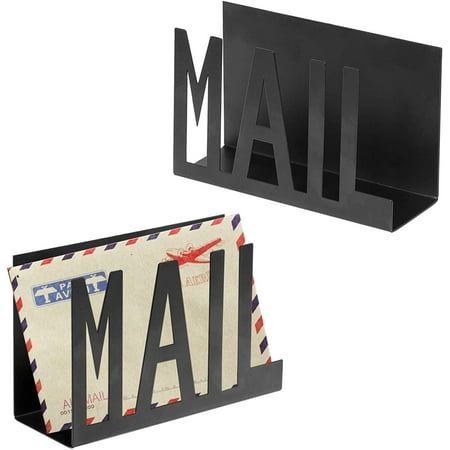 Metal Mail Sorter Organizer Countertop, 2pcs Mail Letter Holder for ...