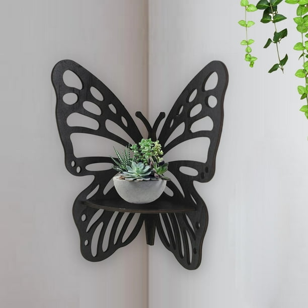 Butterfly Corner Shelf Butterfly Shape Storage Rack for Bedrooms Living ...