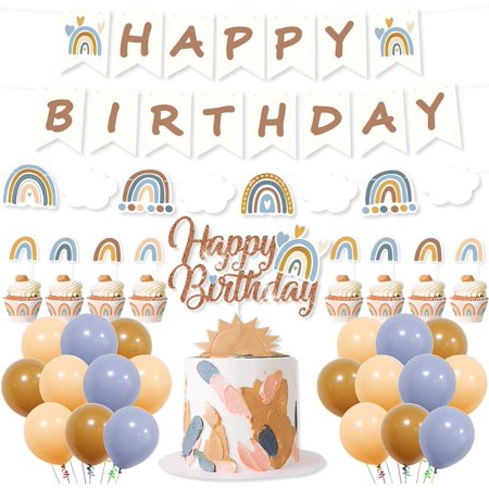 Boho Rainbow Birthday Party Decorations, Bohemian Rainbow Theme ...