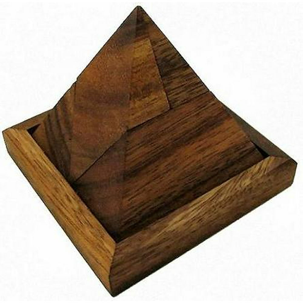5 Piece Pyramid Wooden Puzzle Brain Teaser - Walmart.com - Walmart.com