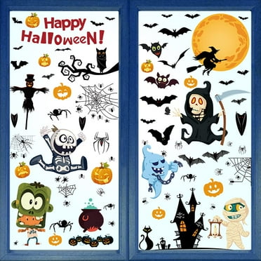 Cadorn Halloween Window Clings Stickers - Cute Pumpkin Ghost ...