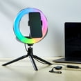 onn 8" Tabletop RGB LED Ring Light with Tripod - Walmart.com