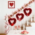 13 Inch Valentine’s Day Heart-Shaped Wreath – Red Garland Hanging ...
