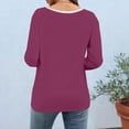 BADHUB Women's 3/4 Length Sleeves Blouse Summer Fashion Tunic Top ...