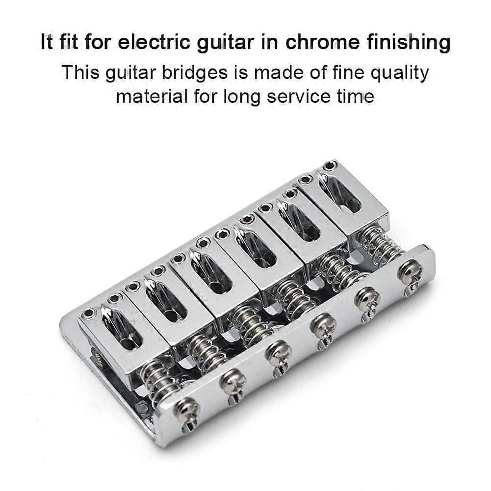 6 String 65mm Metal Fixed Guitars Hardtail Saddle Bridges Guitar ...
