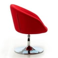 Hopper Red and Polished Chrome Wool Blend Adjustable Height Chair (Set ...