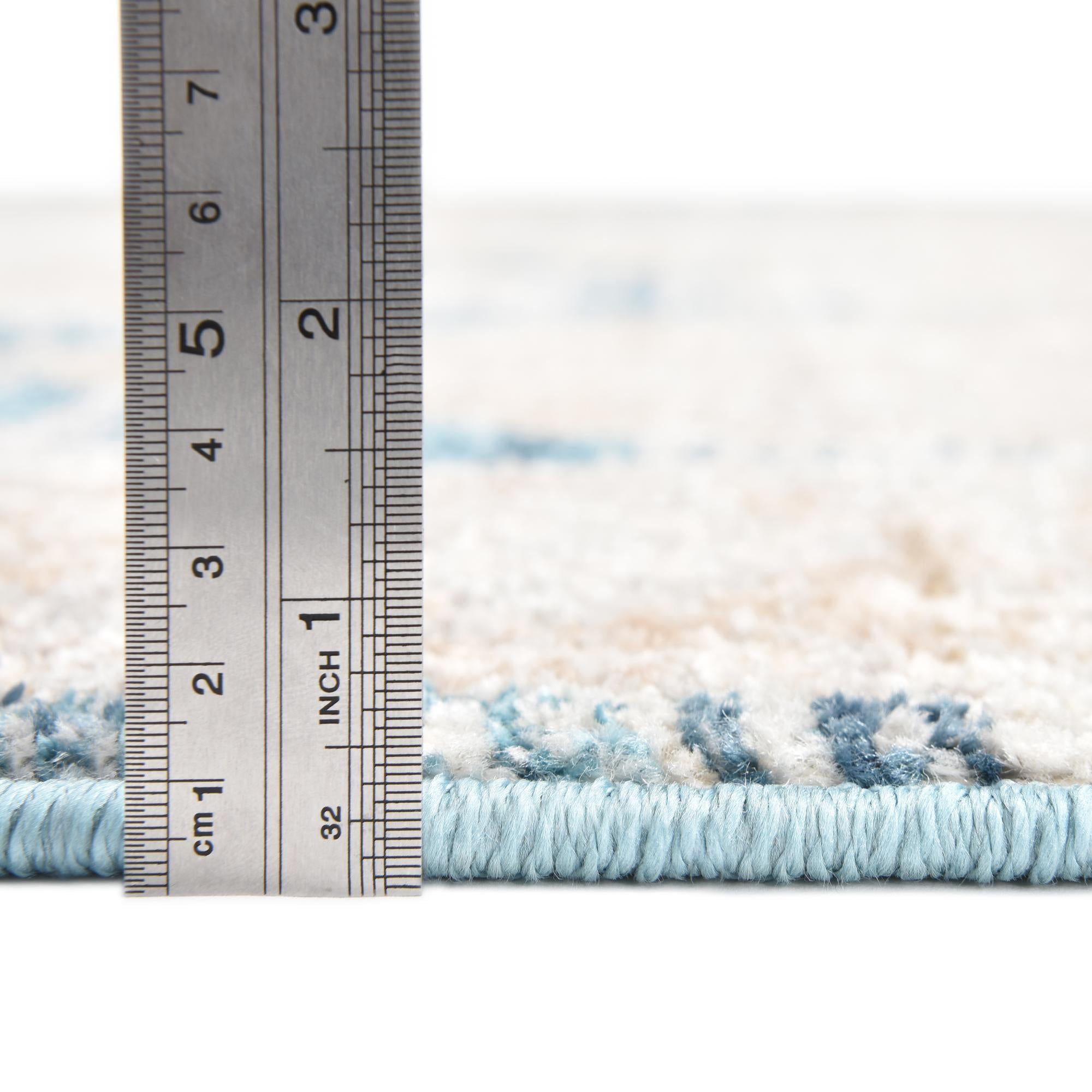 Rugs.com Lola Collection Rug – 3 Ft Square Blue Medium Rug Perfect For ...