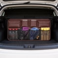 Leather Vehicle Trunk Storage Bag With Multiple Ventilated Compartments ...