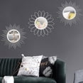 3 Pack Metal Mirrors for Wall Sunburst Wall Mirrors Home Décor ...