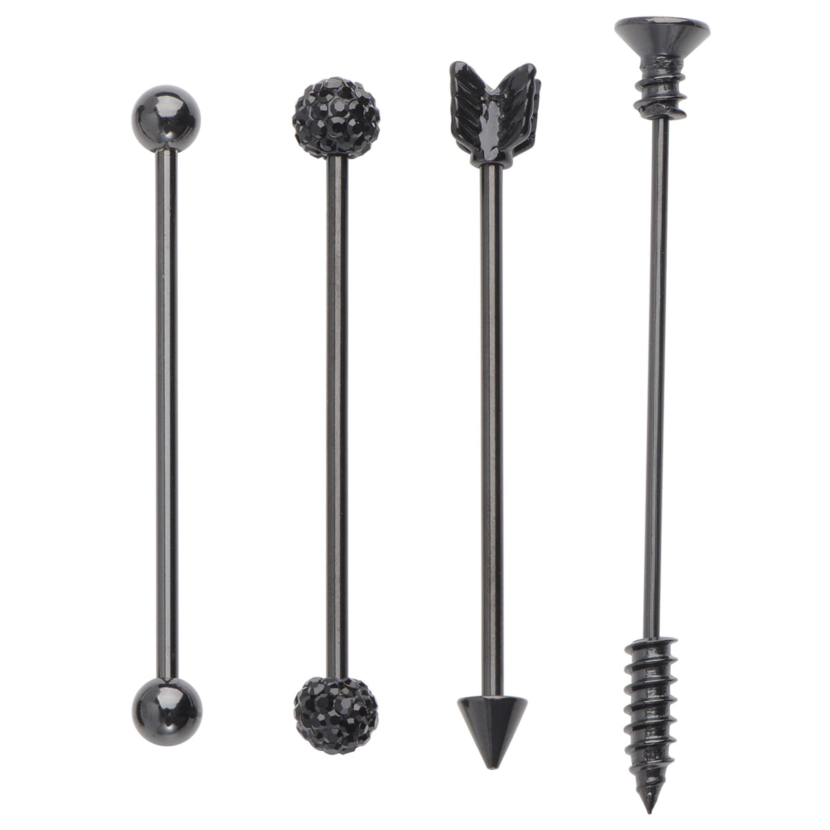 Click here for Amosfun 1 Set Of Industrial Barbell Earrings Doubl... prices
