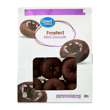 Little Debbie Frosted Mini Donuts, Chocolate, Bakery Snack Cake, Bagged ...