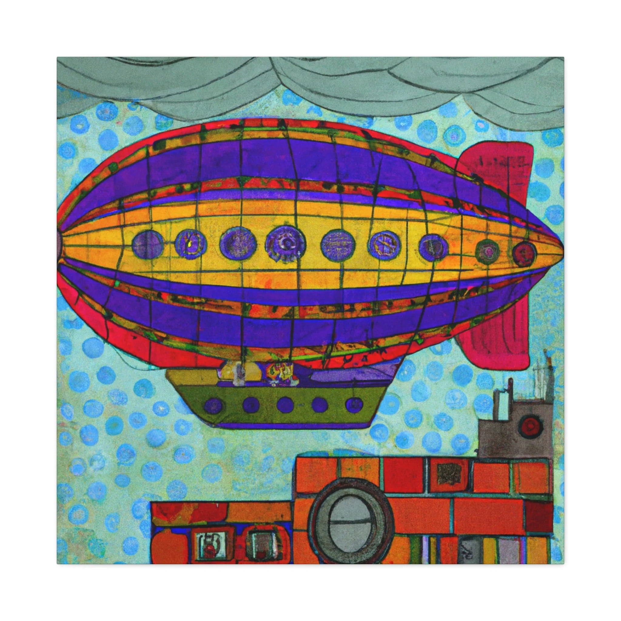 Blimp in the Sky - Canvas - Walmart.com