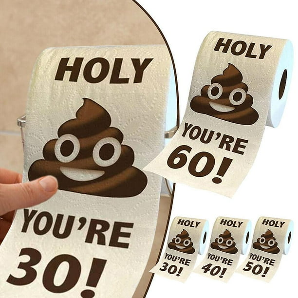 Funny Toilet Paper 30th-80th Gifts Roll Birthday Decoration For Women ...