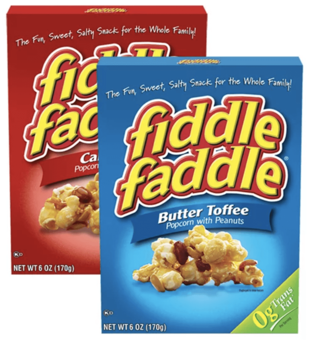 Fiddle Faddle Caramel & Butter Toffee Popcorn with Peanuts, 6-oz. Boxes ...