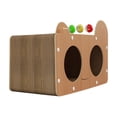 2-in-1 Cat Scratcher and Bed, Corrugated Cardboard Cat Cave with ...