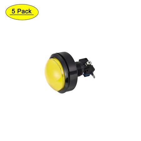 Game Push Button 62mm Round 12V LED Illuminated Push Button Switch with Micro switch for Arcade ...