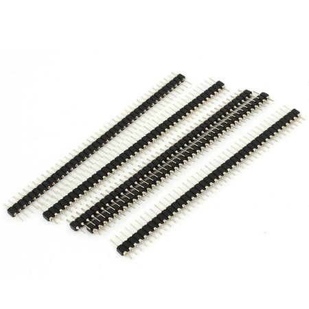 5 Pcs 2.54mm Spacing 40P Straight Male Round PCB Pin Header | Walmart ...